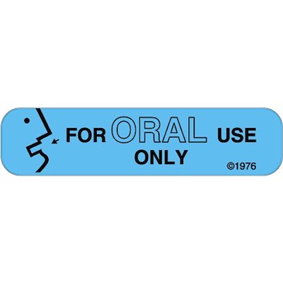 Label "For ORAL Use Only"