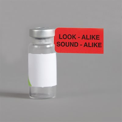 Pre-printed Flag Labels, Look-Alike / Sound-Alike