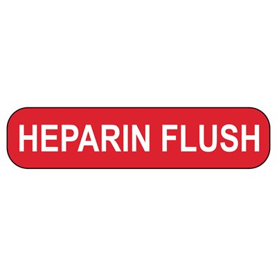 Heparin Flush Labels