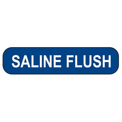 Saline Flush Labels
