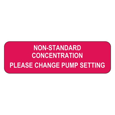 Label: Non-Standard Concentration