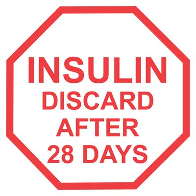 LABELS STOP SIGN INSULIN