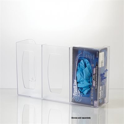 Clear Polycarbonate Glove Box Dispenser with Dividers - Triple