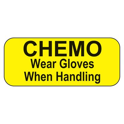 LABELS CHEMO WEAR GLOVES