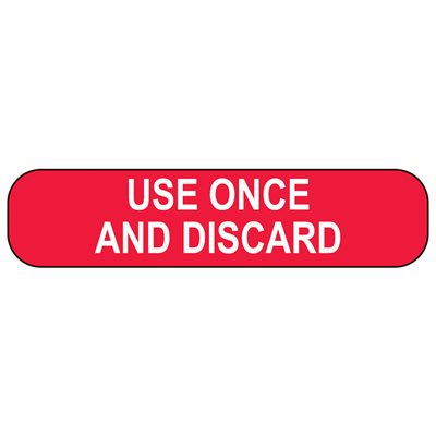 LABELS USE ONCE & DISCARD