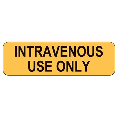 Label: Intravenous Use Only