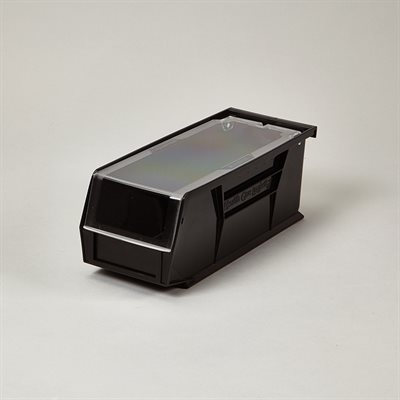 BIN #1401 BLACK WITH CLEAR LID
