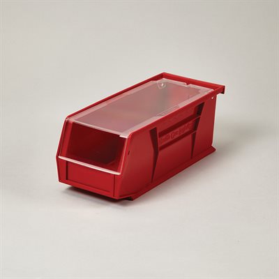 BIN #1401 RED BINWITH CLEAR LID