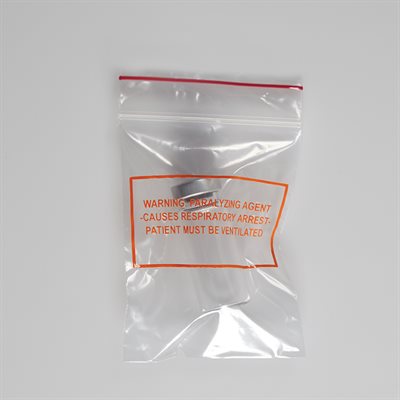 Warning Paralyzing Agent Bags, 3 x 4