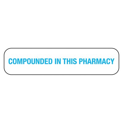 Compounded In This Pharmacy Labels