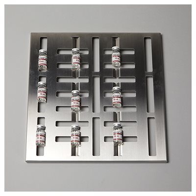 Vial Tray Stainless Steel 15 x 15