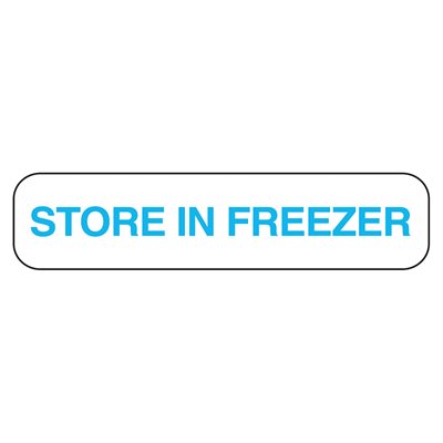 Store In Freezer Labels