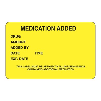 Label: Medication Added...