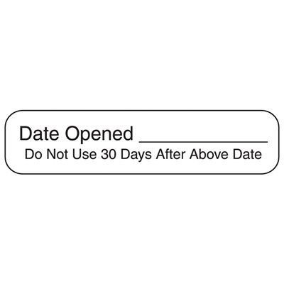 Date Opened Labels