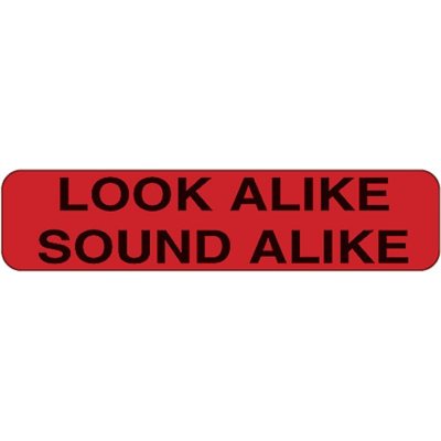 Look Alike Sound Alike Labels