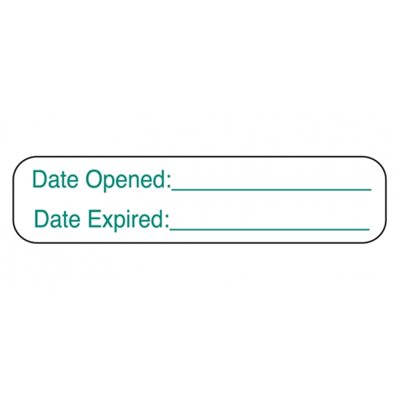 Date Opened Date Expired Labels