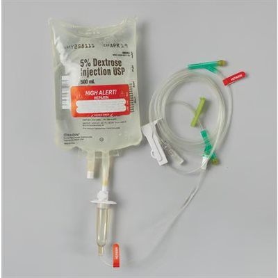 IV Line Tracing Piggyback Labels, Heparin