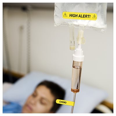 IV Line Tracing Piggyback Labels, Chemo