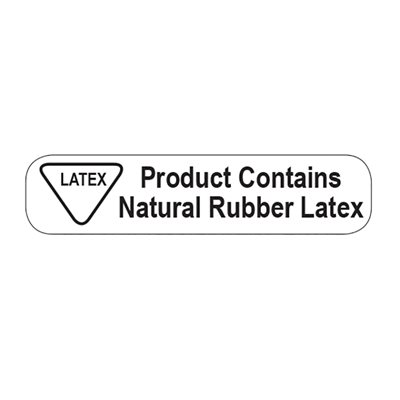 Product Contains Natural Rubber Latex Labels
