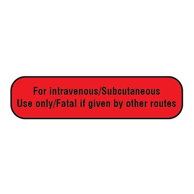 Label: For Intravenous / Subcutaneous Use Only...