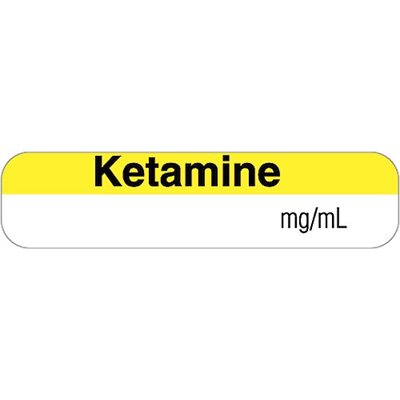 Label "Ketamine mg / mL"