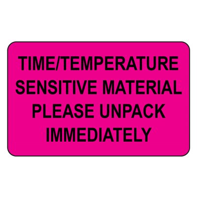 Label: TIME / TEMPERATURE SENSITIVE...