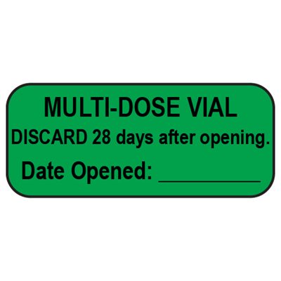 Label: MULTI-DOSE VIAL DISCARD 28 days after opening...