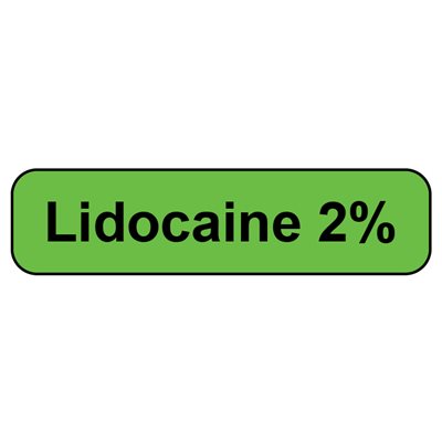 Label: Lidocaine 2%