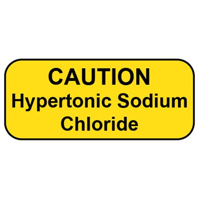 Label: Caution Hypertonic Sodium Chloride