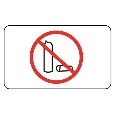 Label: No Glass Symbol