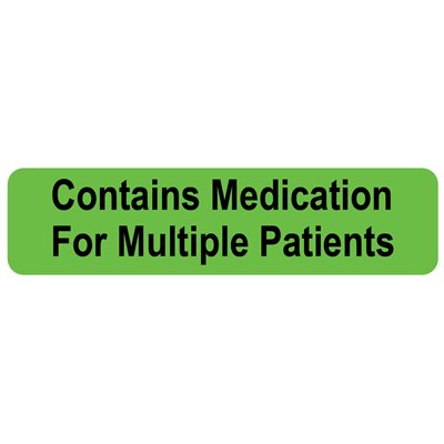 Label: Contains Medication For Multiple Patients