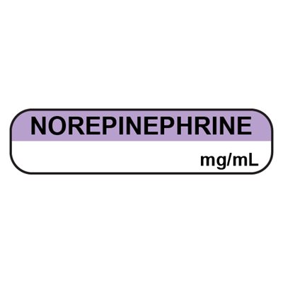Label: Norepinephrine mg / mL