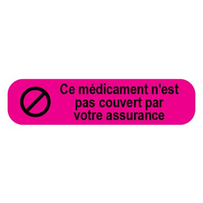 Label: Ce médicament n'est pas couvert...