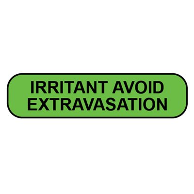 Label: Irritant Avoid Extravasation