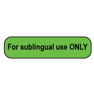 Label: For sublingual use ONLY