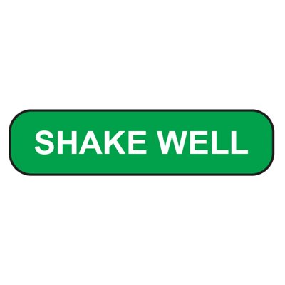 Label: Shake well