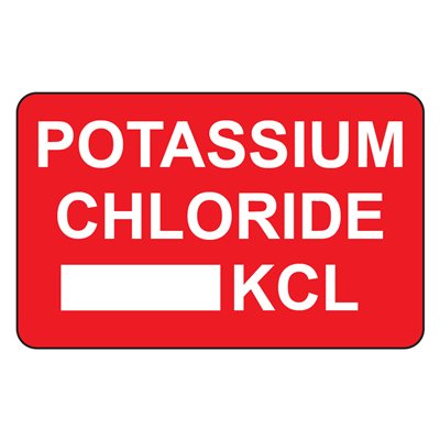 Label: Potassium Chloride KCL