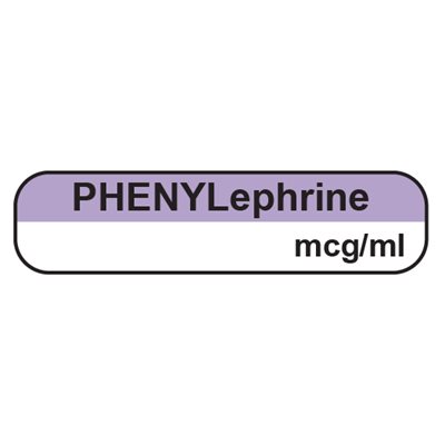 Label: PHENYLephrine mcg / ml