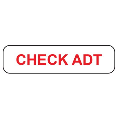 Label: CHECK ADT