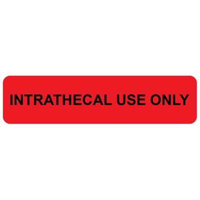 Label: Intrathecal use only