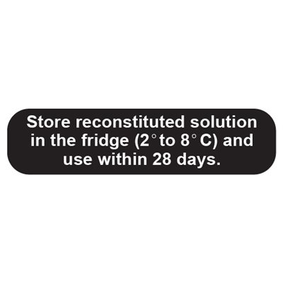 Label: Store reconstituted solution..use within 28 days