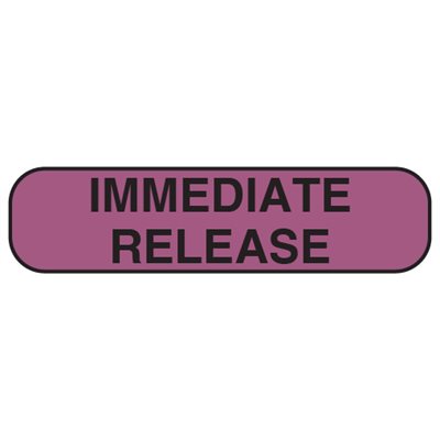 Label: Immediate Release