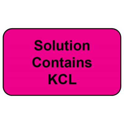 Label: Solution Contains KCL