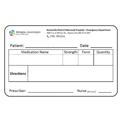 Label: Huntsville District Memorial Hospital - Emergency Department ...