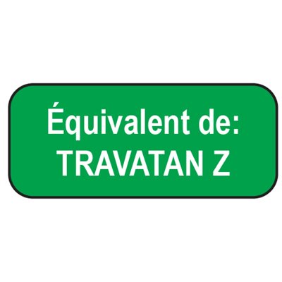 Label: Équivalent de: TRAVATAN Z