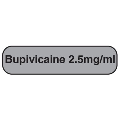 Label: Bupivicaine 2.5mg / ml