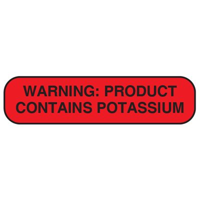 Label: Warning: Product Contains Potassium