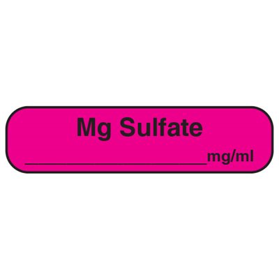 Label: MG Sulfate ___mg / mL