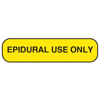 Label: Epidural Use Only