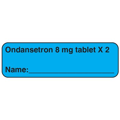 Label: Ondansetron 8 mg Tablet x 2